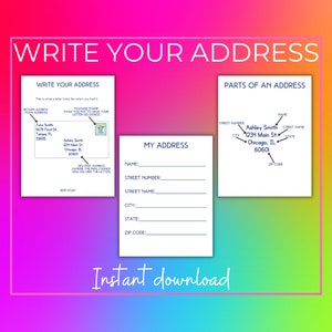 Write Your Address | Post Office Unit Study | Preschool Printable - Etsy