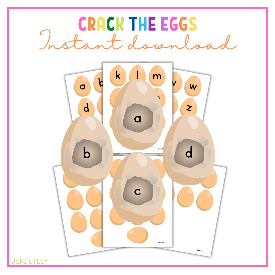 Crack the Eggs Alphabet Activity | Farm Animals | Hands-on - Etsy