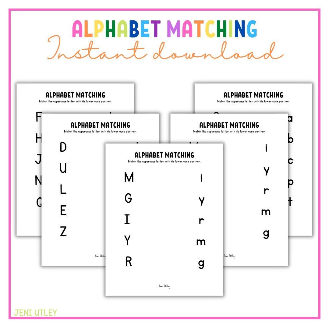 Uppercase and Lowercase Alphabet Matching | Alphabet Matching | Capital ...