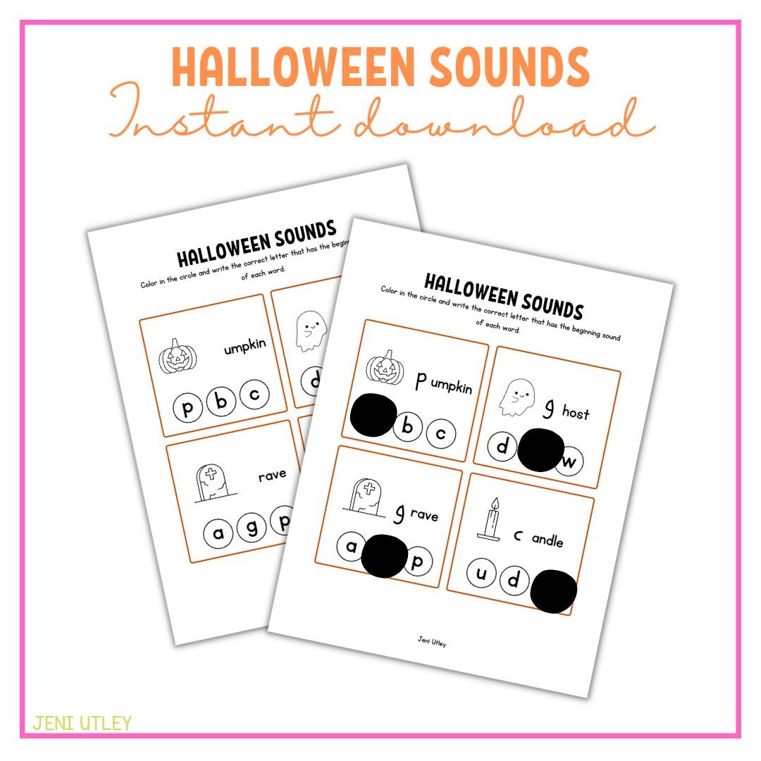 Halloween Sounds | Alphabet Activity - Etsy