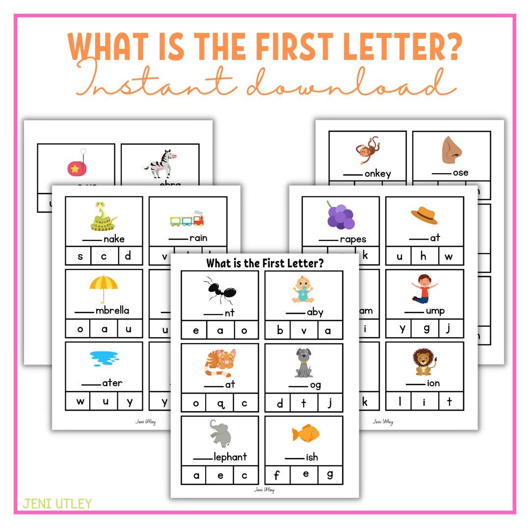 What is the First Letter Sounds Learning to Read Learning Sounds Pre ...