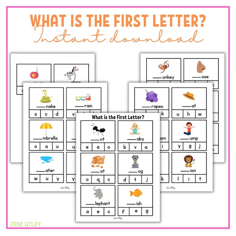 What is the First Letter Sounds Learning to Read Learning Sounds Pre ...