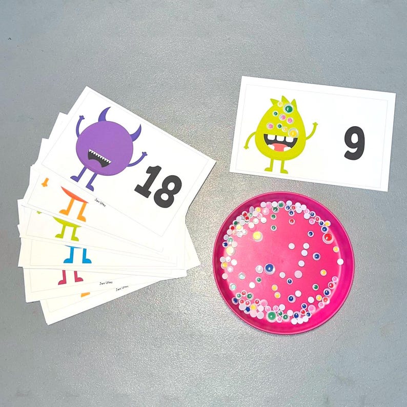 Monster Counting Activity Printable | Preschool Math Game With Googly ...
