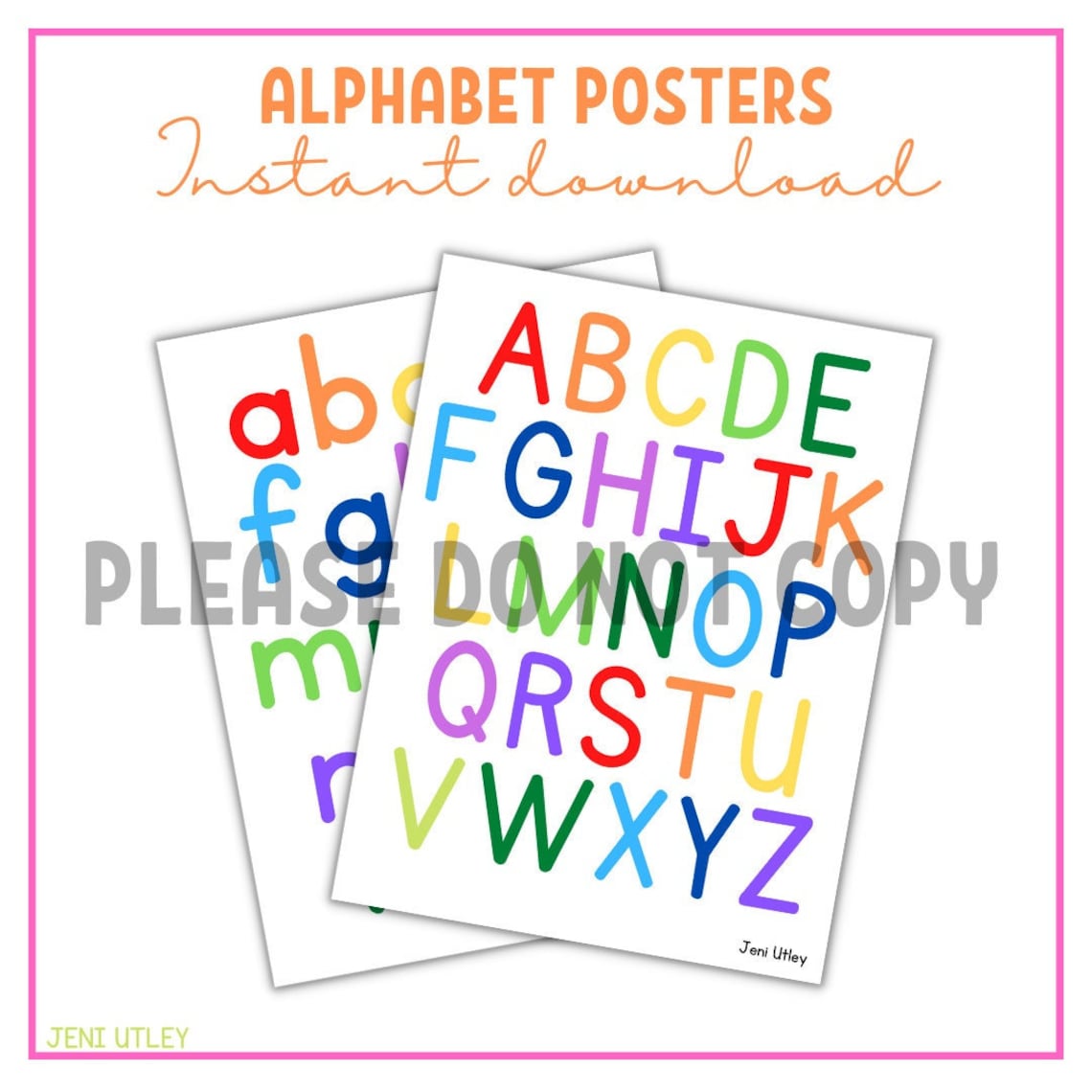 Alphabet Posters - Trace the Alphabet - Alphabet Sensory - Etsy