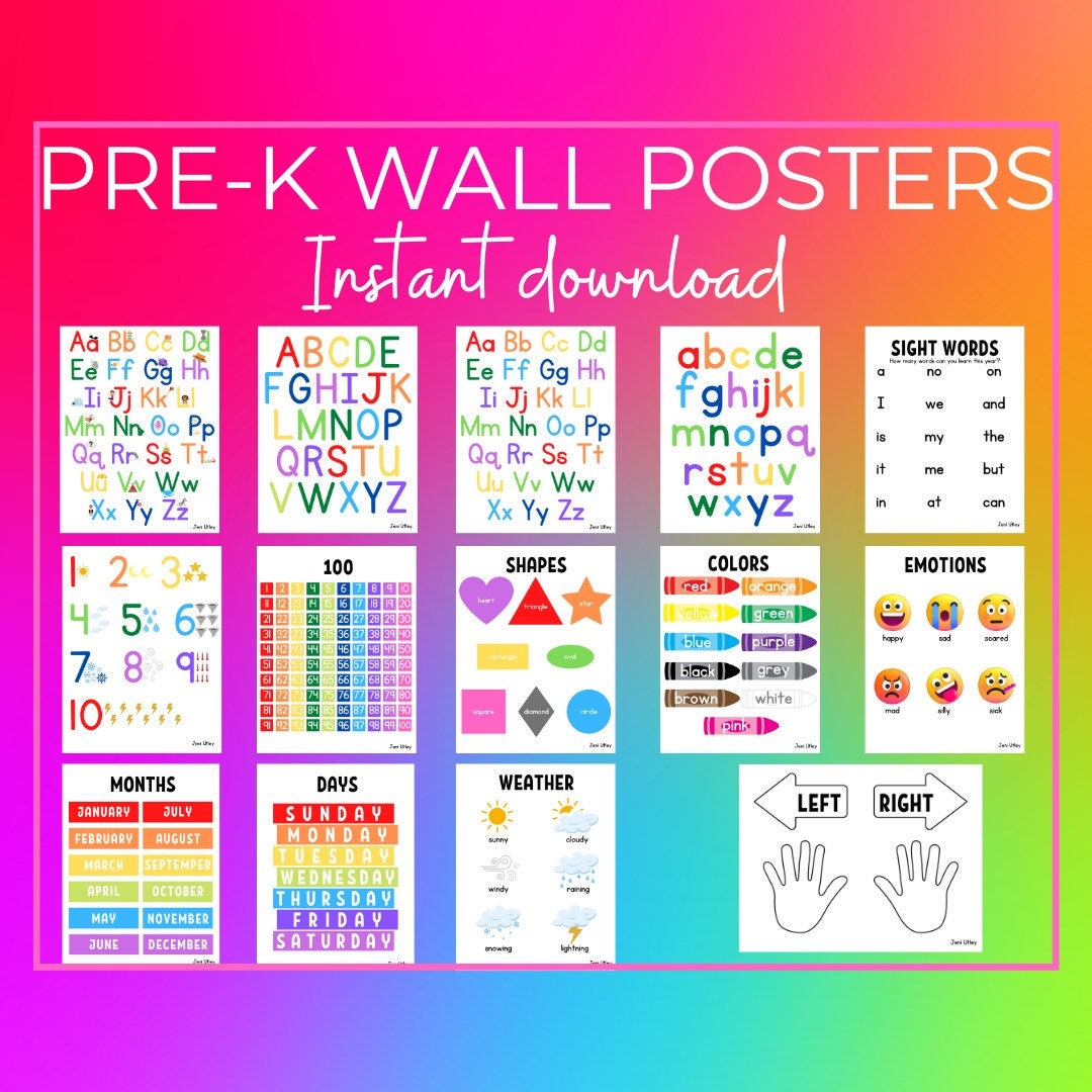 Preschool Wall Posters | Pre-k Wall Posters | Wall Posters ...