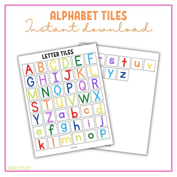 Printable Alphabet Letter Tiles