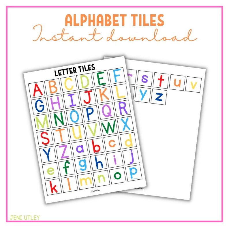 Alphabet Letter Tiles | Capital Letters | Lowercase Letters | Abc's ...