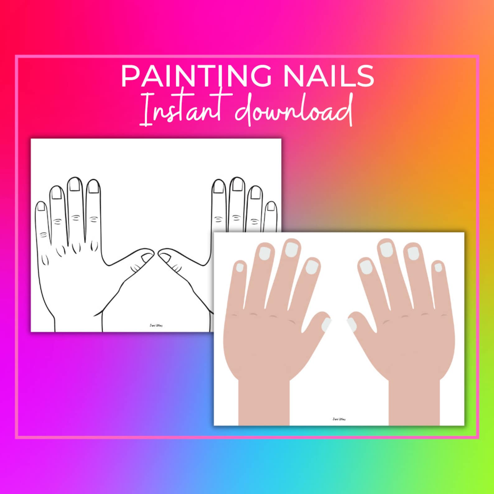 Nail Painting Activity Printable Toddler Activity - Etsy
