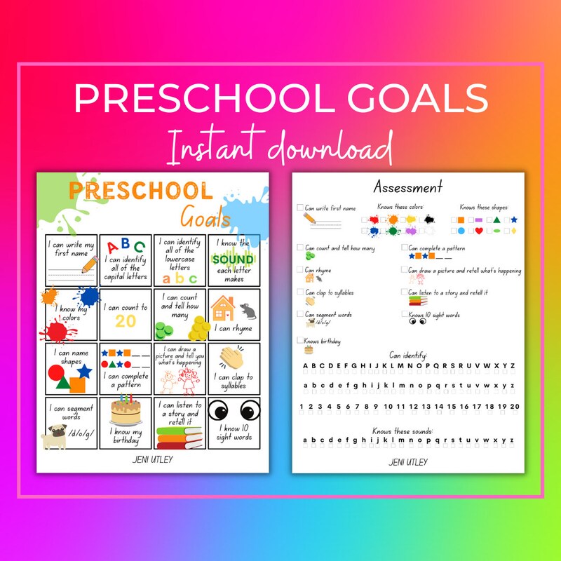 Preschool Assessment - Etsy