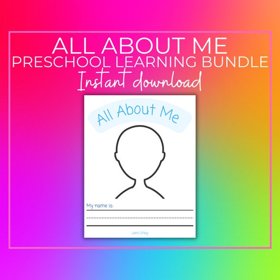 All About Me Learning Bundle Preschool Prek Preschool | Etsy