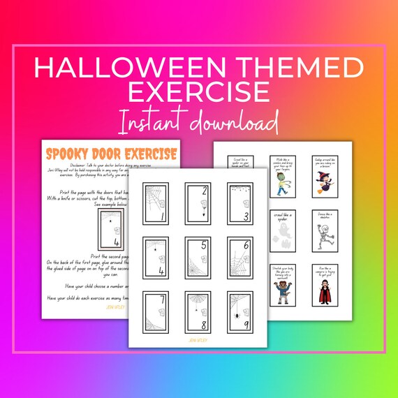 Halloween Exercise Workout Fitness Physical Education | Etsy