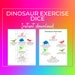 Dinosaur Exercise Dice Game Exercise Game Exercise Dice Dinosaurs ...
