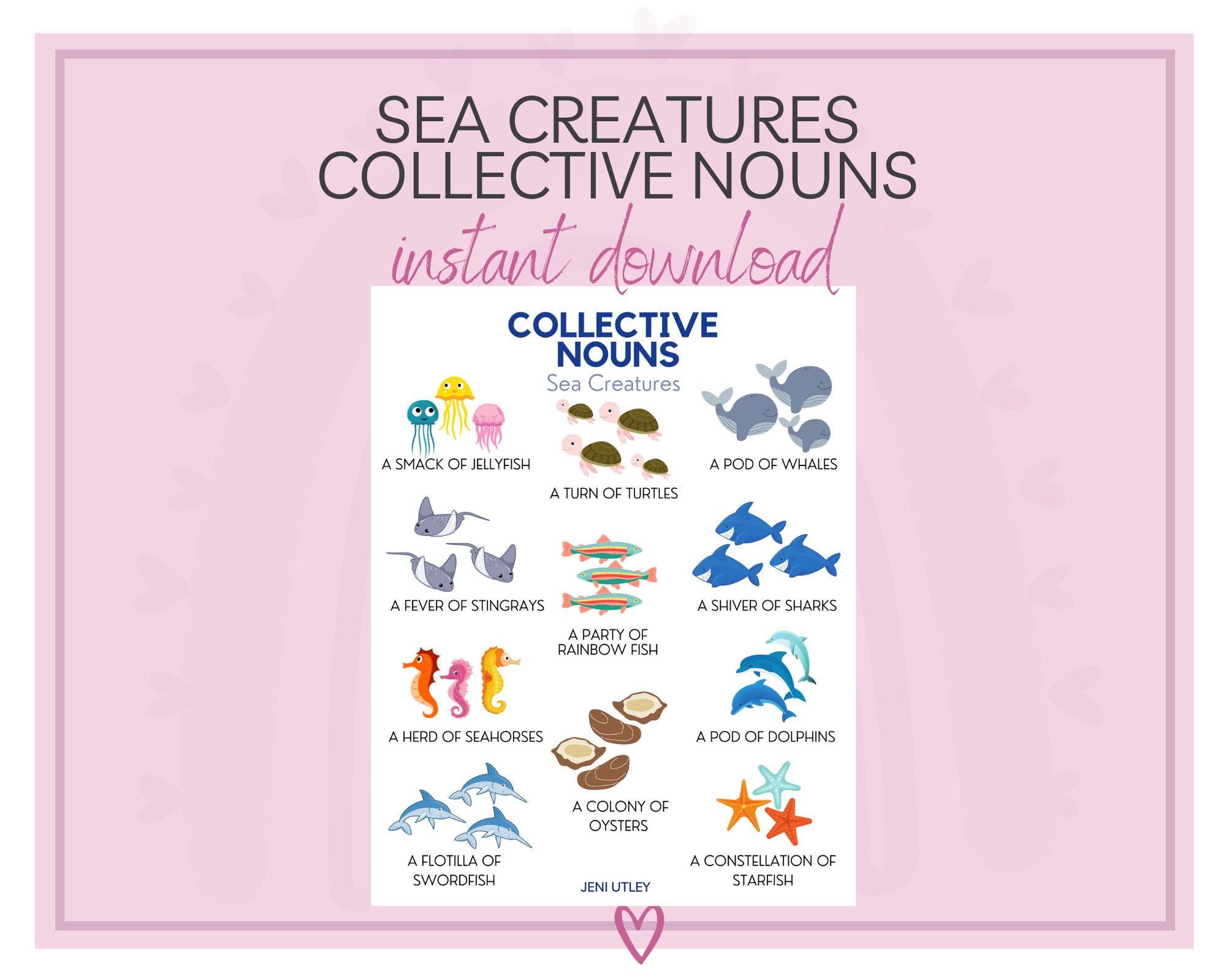 Ocean Learning Activity Bundle Ocean Sea Creatures | Etsy