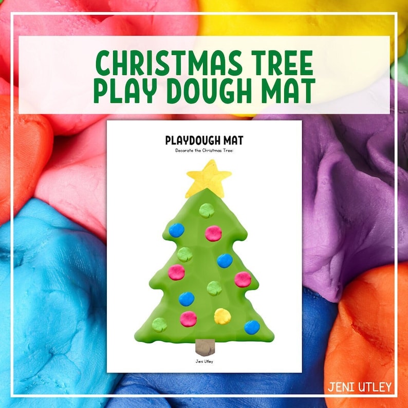 Christmas Tree Play Dough Mat Activity for Preschoolers - Etsy Australia