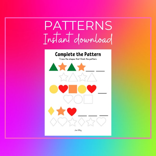 Complete Pattern Worksheet - Etsy