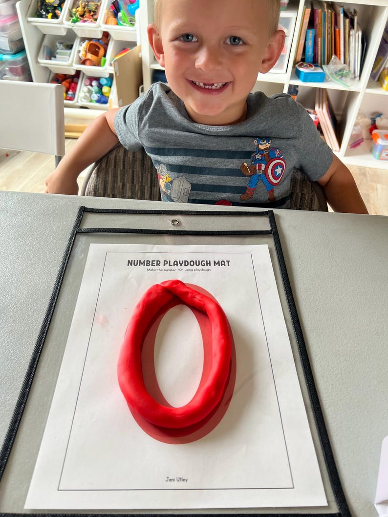 Number Playdough Mats 0-9 | Printable Playdough Number Activity | Hands ...