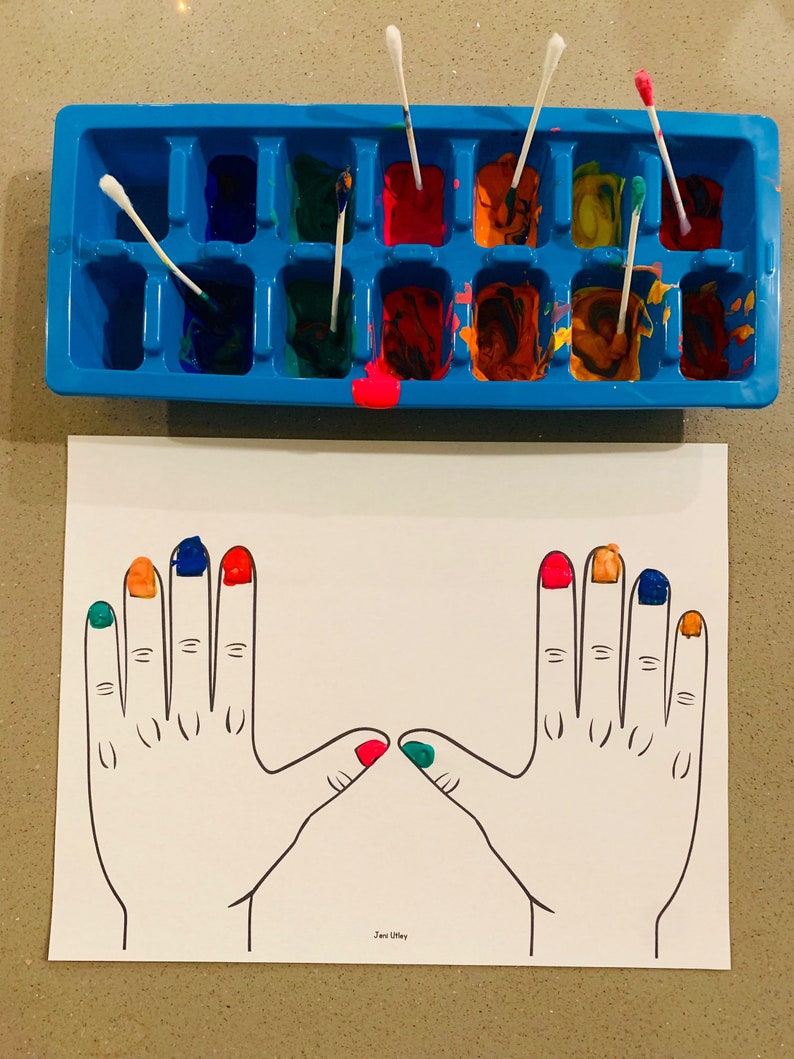 Nail Painting Activity | Printable | Toddler Activity | Preschool ...
