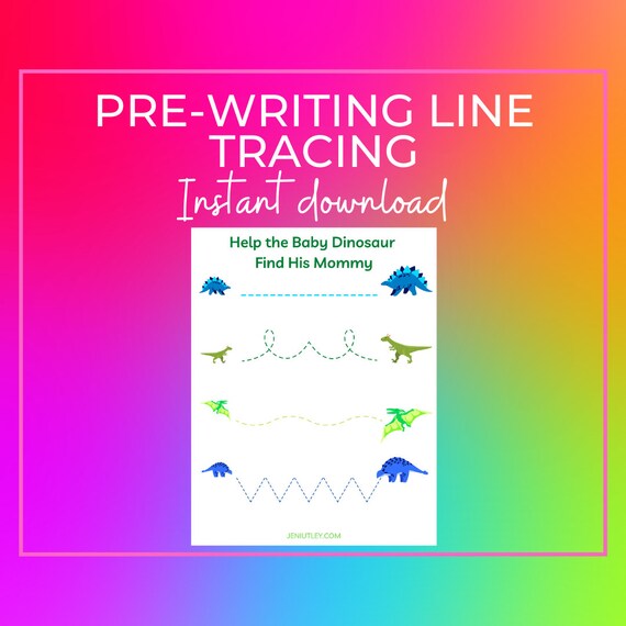 Pre Writing Line Tracing Learn to Write Tracing Practice - Etsy