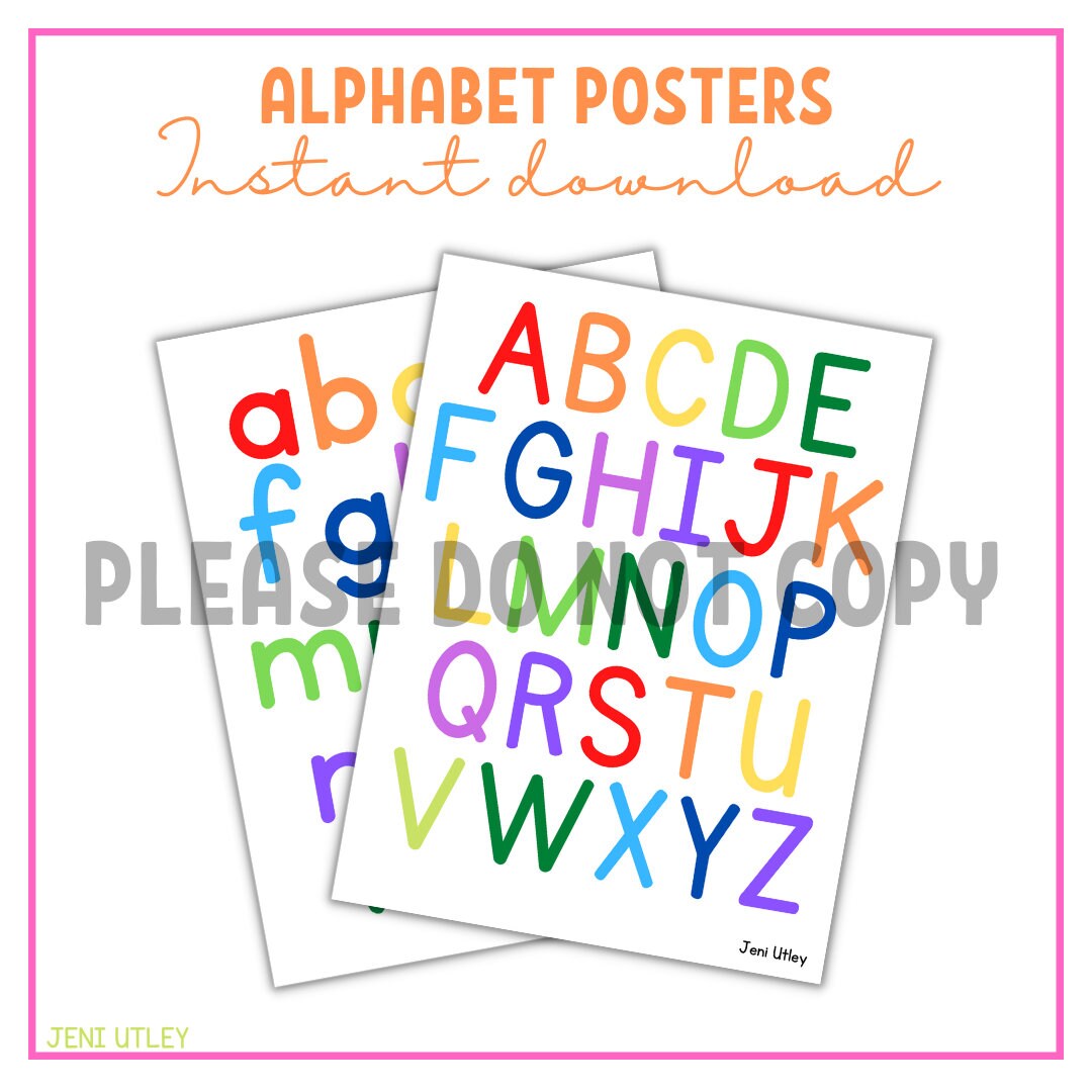 Alphabet Posters Trace the Alphabet Alphabet Sensory - Etsy