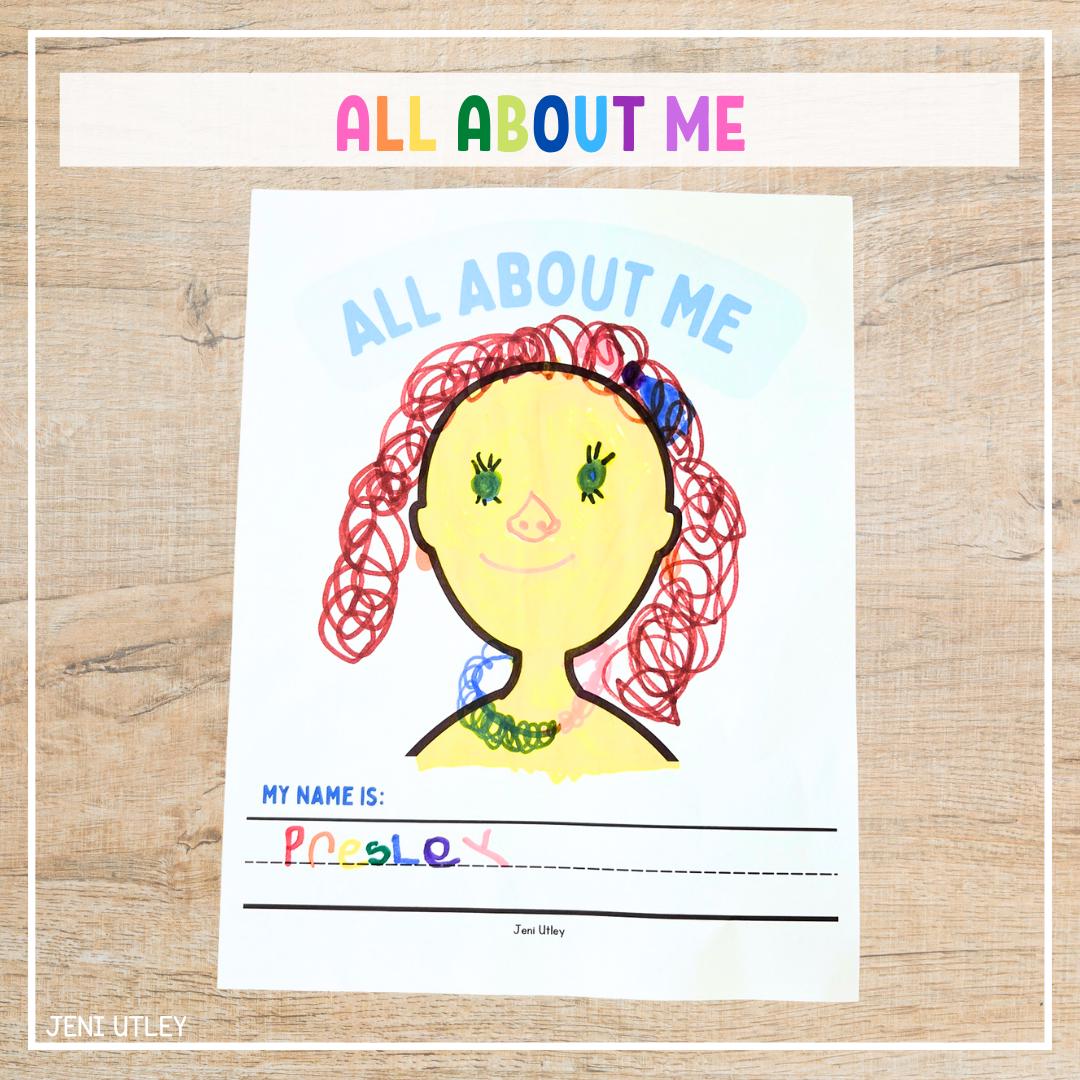 All About Me | Color and Write - Etsy