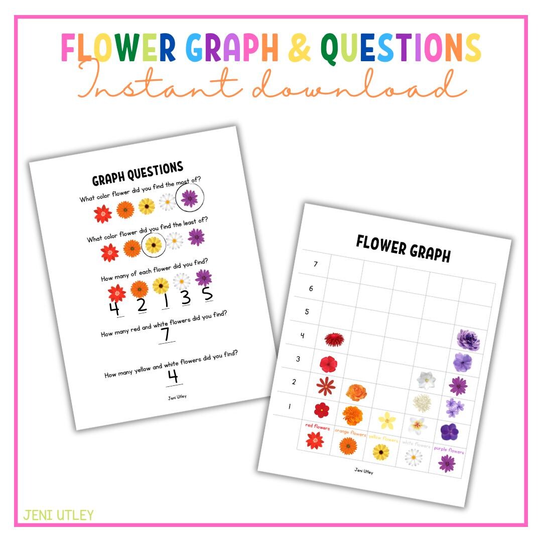Flower Graph | Nature | Preschool | Scavenger Hunt | Flowers | Hands on ...