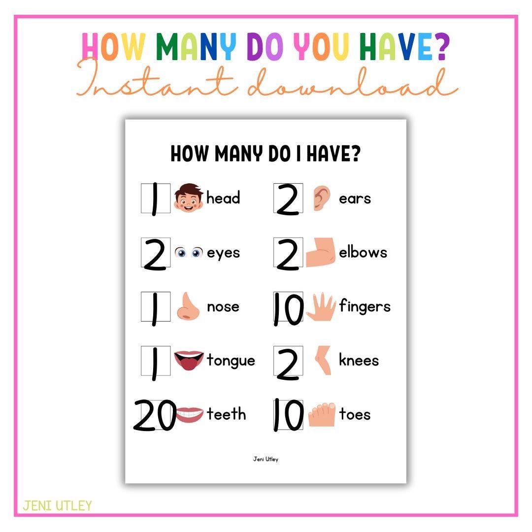 How Many Do I Have | Preschool | Numbers and Counting | All About Me ...