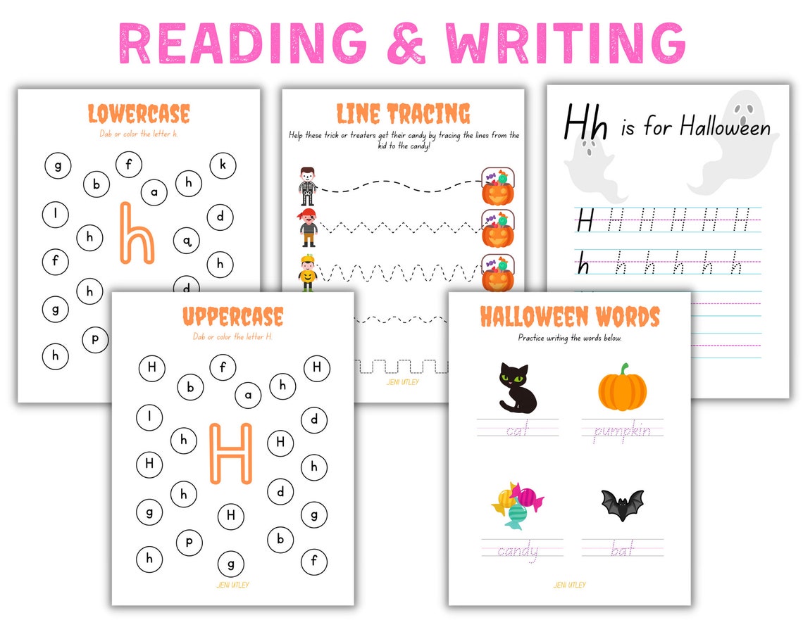 Halloween Learning Bundle Halloween Homeschool Preschool Kindergarten ...