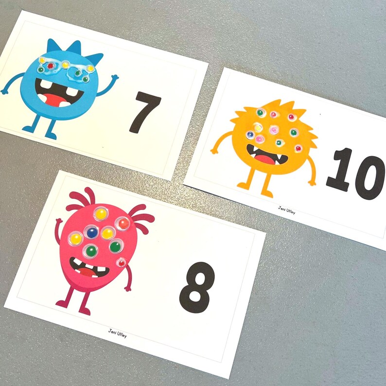 Monster Counting Activity Printable | Preschool Math Game With Googly ...