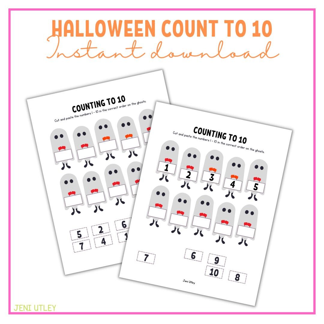 Counting to 10 | Halloween Numbers and Counting Activity - Etsy