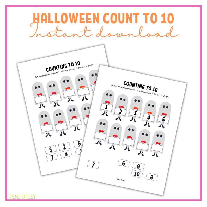 Counting to 10 | Halloween Numbers and Counting Activity - Etsy