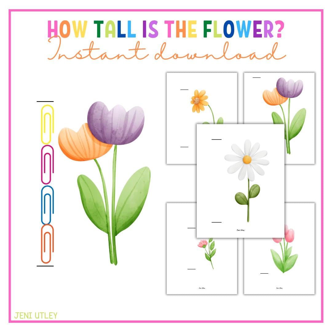 How Tall is the Flower | Preschool Numbers, Counting and Measuring ...