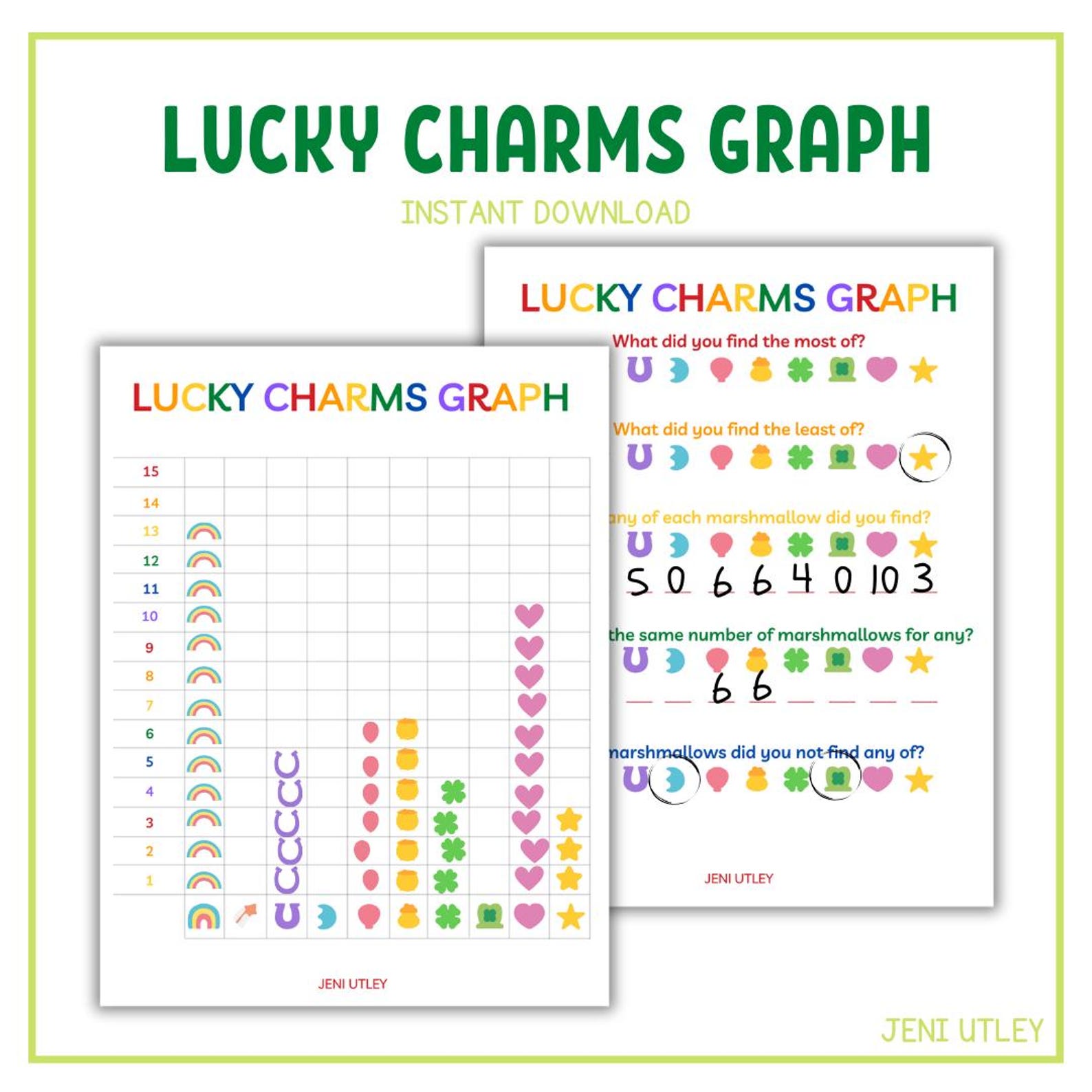 Lucky Charms Learning Activity | Preschool Activity | Homeschool ...