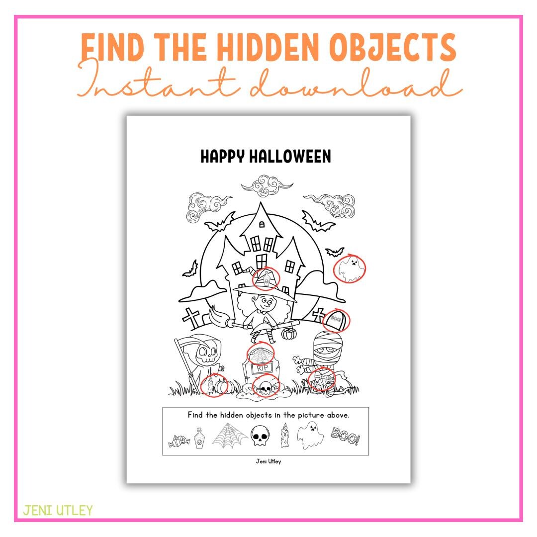 Find the Missing Halloween Objects - Etsy