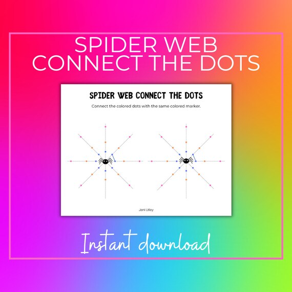 Spider Web Connect the Dots Preschool Curriculum Preschool - Etsy