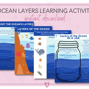 Ocean Learning Activity Bundle Ocean Sea Creatures | Etsy