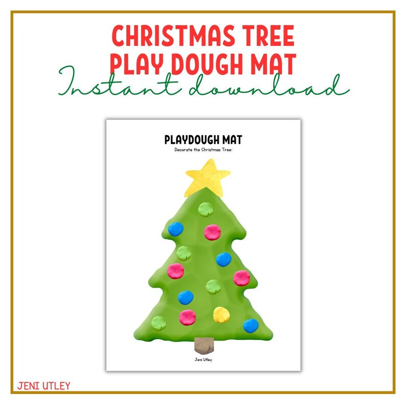 Christmas Tree Play Dough Mat Activity for Preschoolers - Etsy Australia