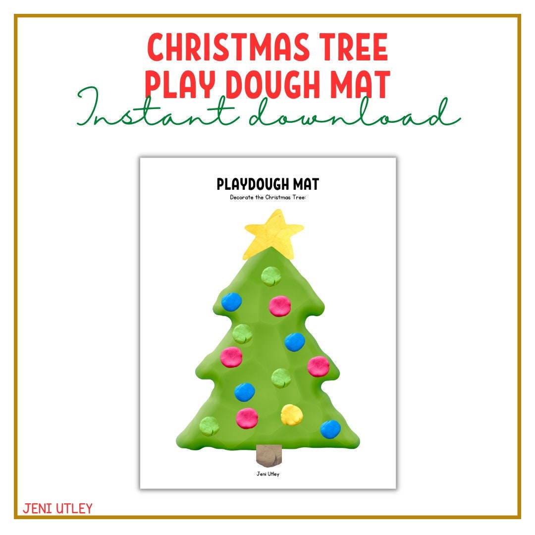 Christmas Tree Play Dough Mat Activity for Preschoolers - Etsy Australia