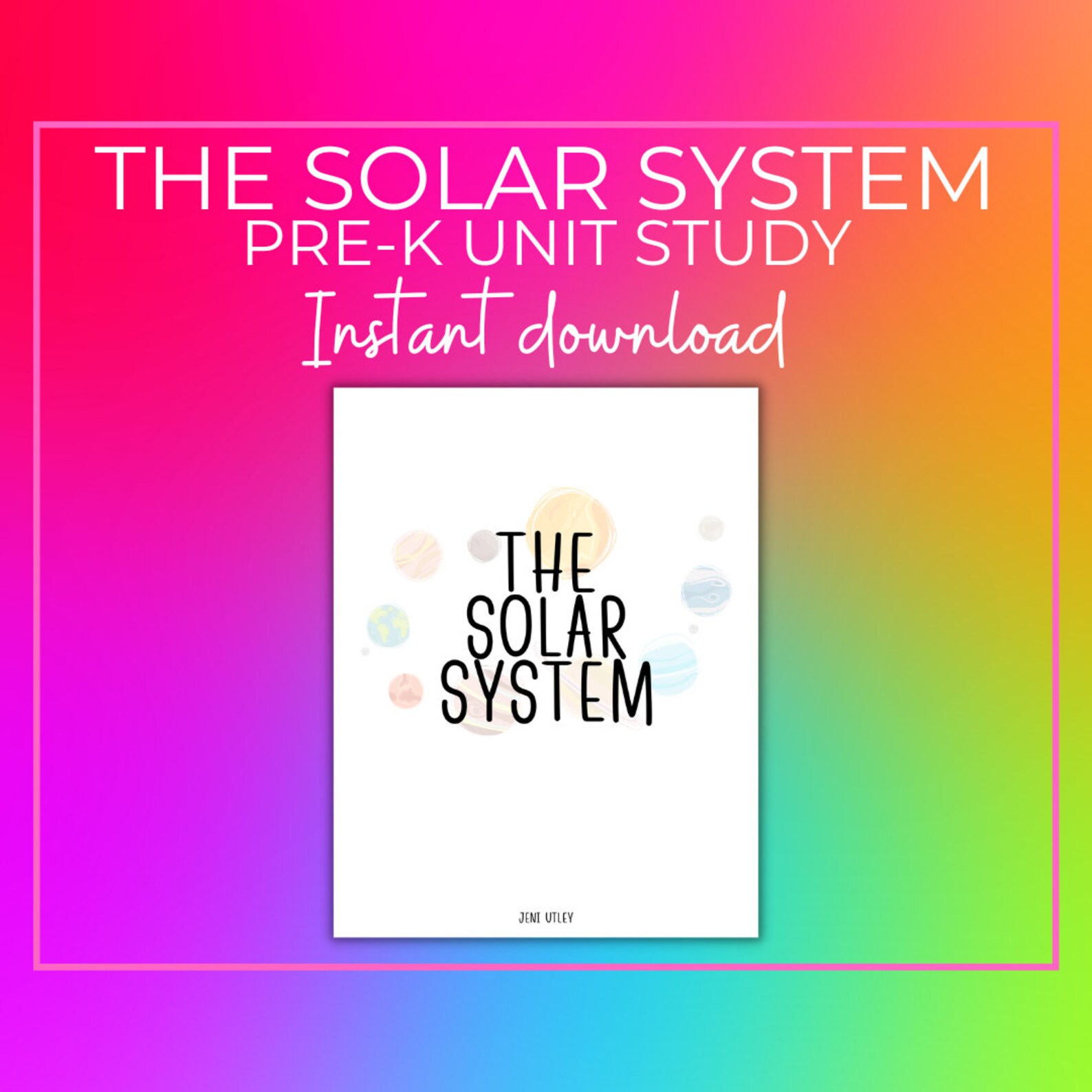 The Solar System Unit Study | Preschool Curriculum | Preschool ...