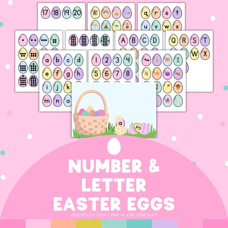 Búsqueda de huevos de Pascua con números y letras para imprimir ...