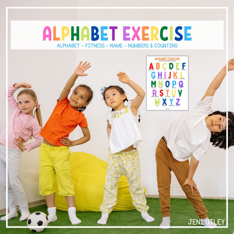 Alphabet Exercise | Preschool Fitness | Preschool Brain Break - Etsy