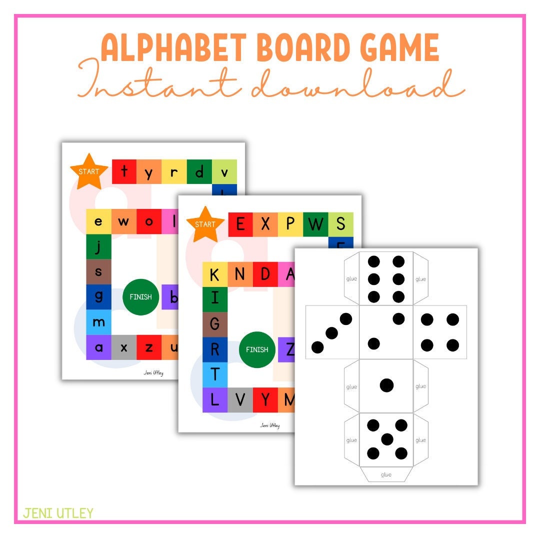 Alphabet Board Game | Board Game | Preschool | Prek | Printables ...