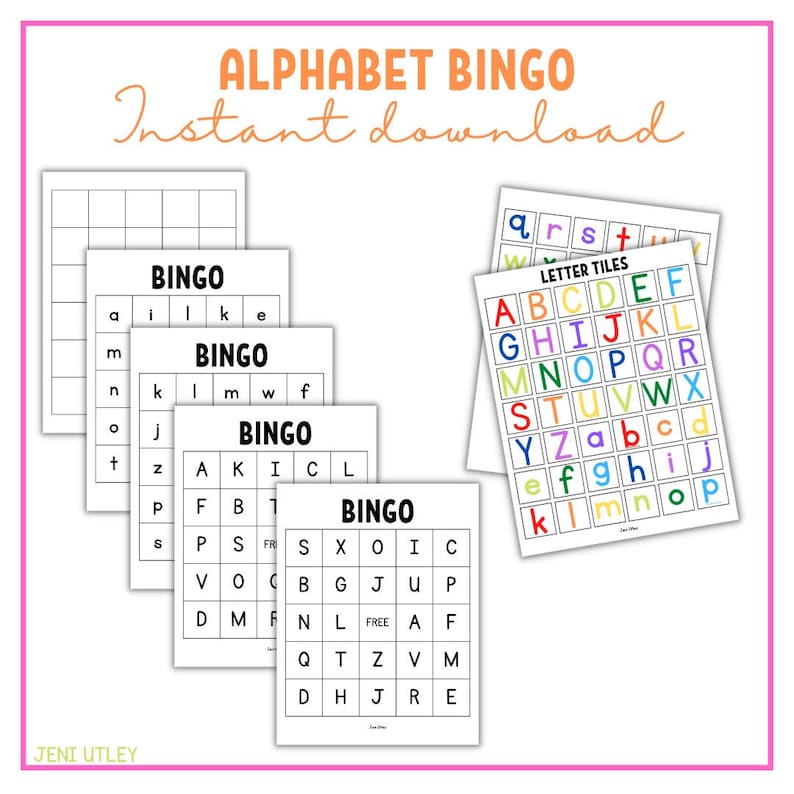 Alphabet Bingo - A Fun Way to Learn Uppercase and Lowercase Letters - Etsy