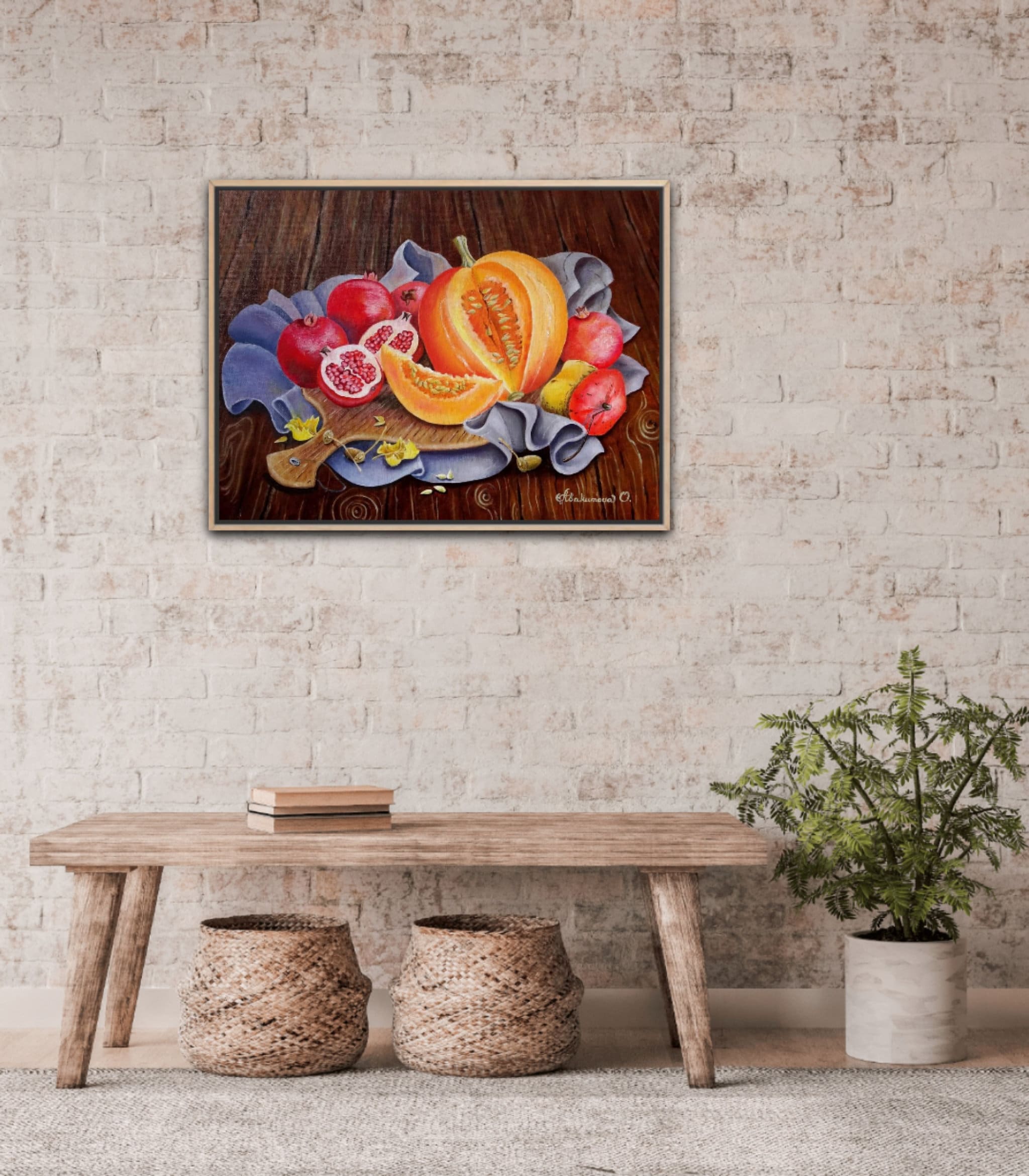 Oil Painting Fall Still Life Taste of Fall Autumn Still - Etsy