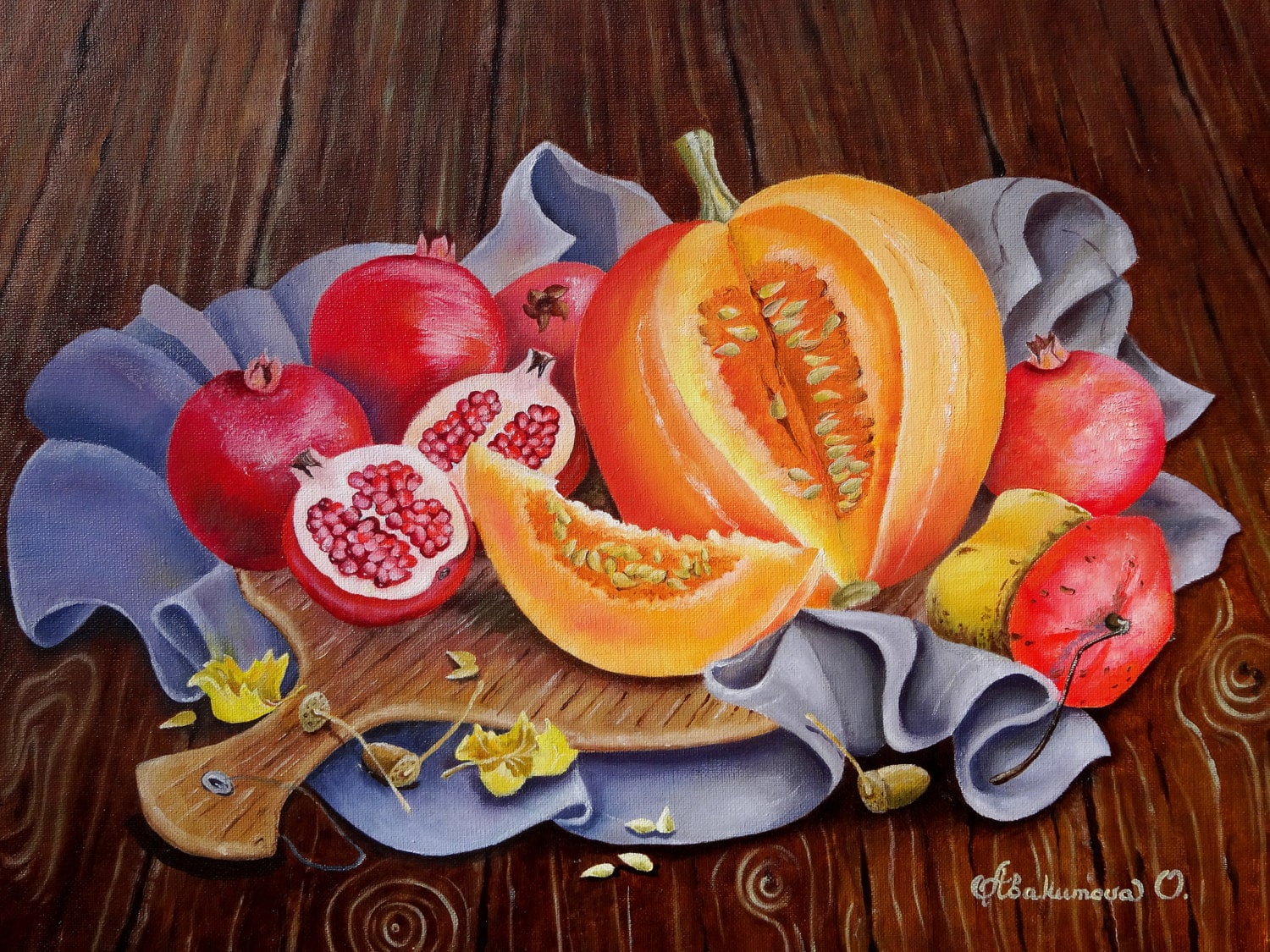 Oil Painting Fall Still Life Taste of Fall Autumn Still Life Harvest ...