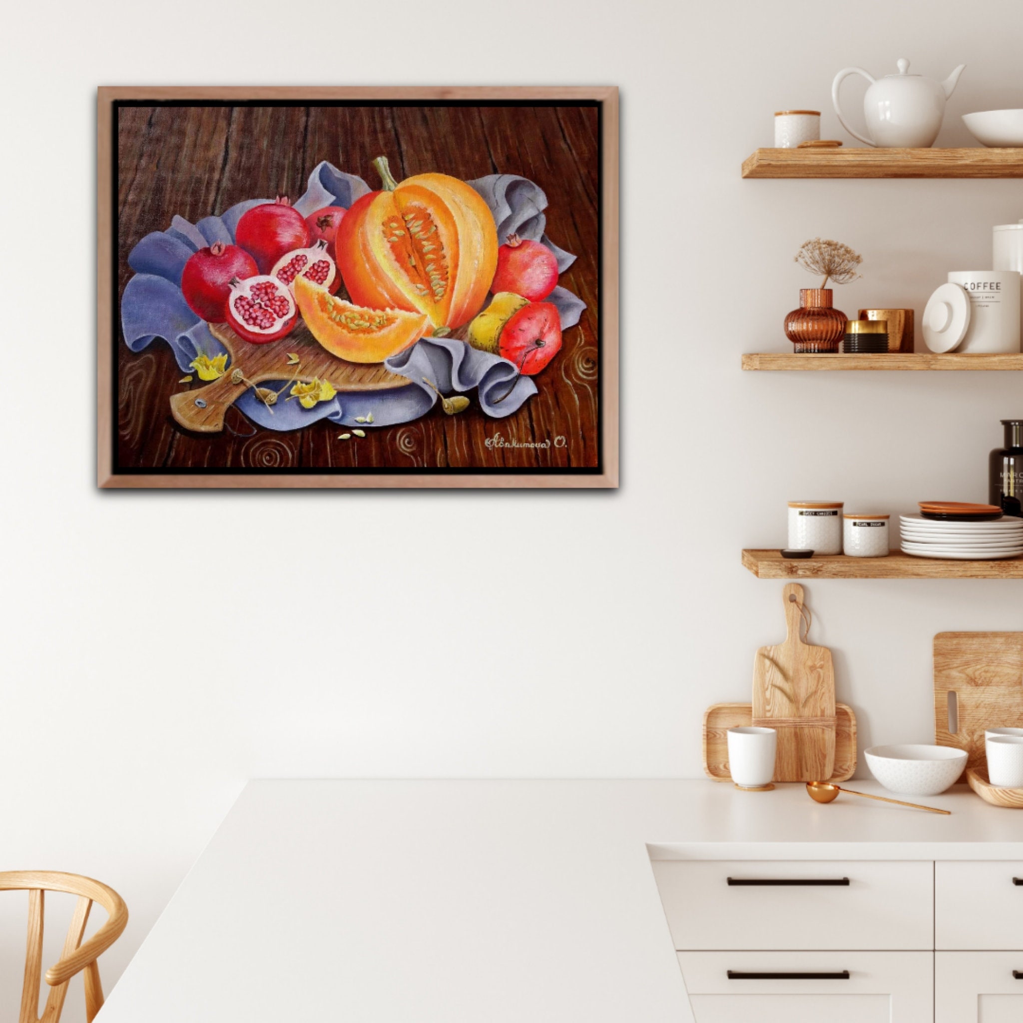 Oil Painting Fall Still Life Taste of Fall Autumn Still - Etsy