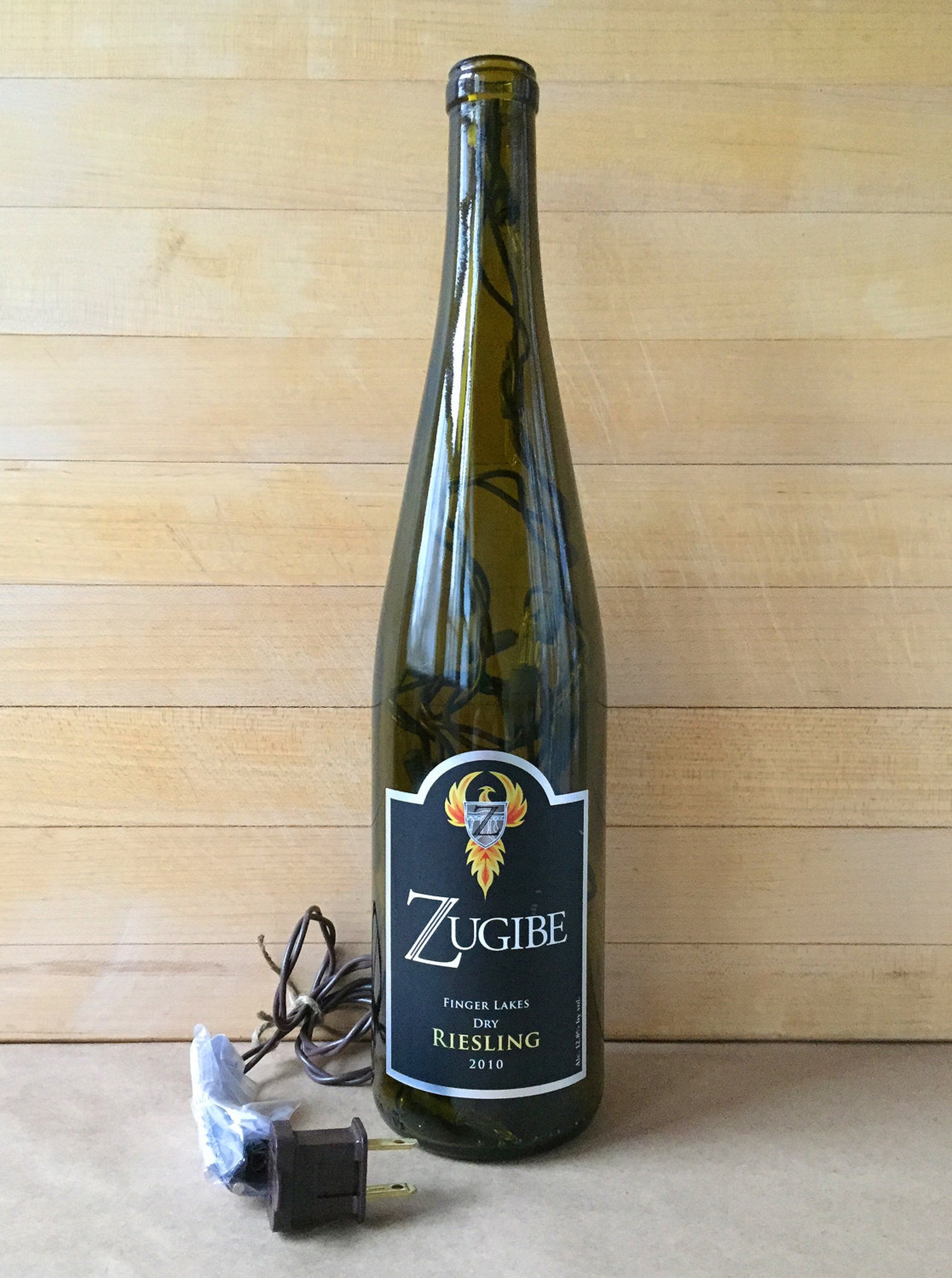 Firebird, Wine Bottle Light, Riesling Wine, Finger Lake Wine, Recycled ...