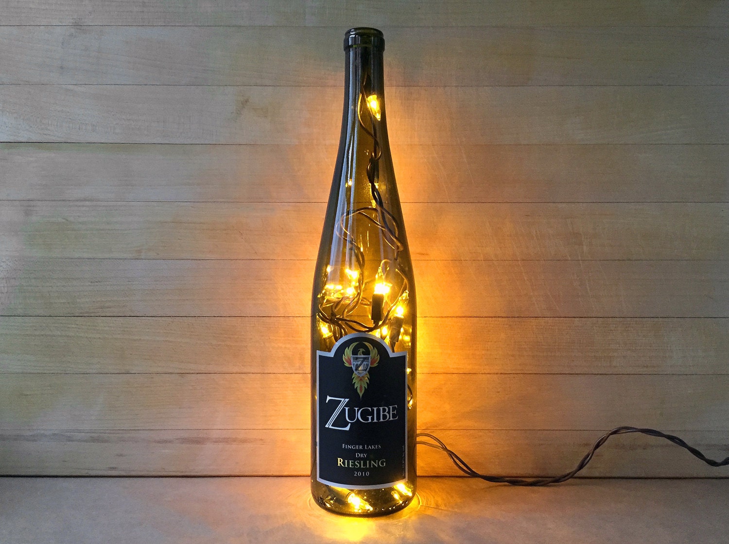 Firebird, Wine Bottle Light, Riesling Wine, Finger Lake Wine, Recycled ...