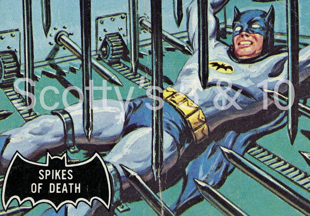 Original 1966 Topps Batman Trading Card Spikes of Death Batman - Etsy