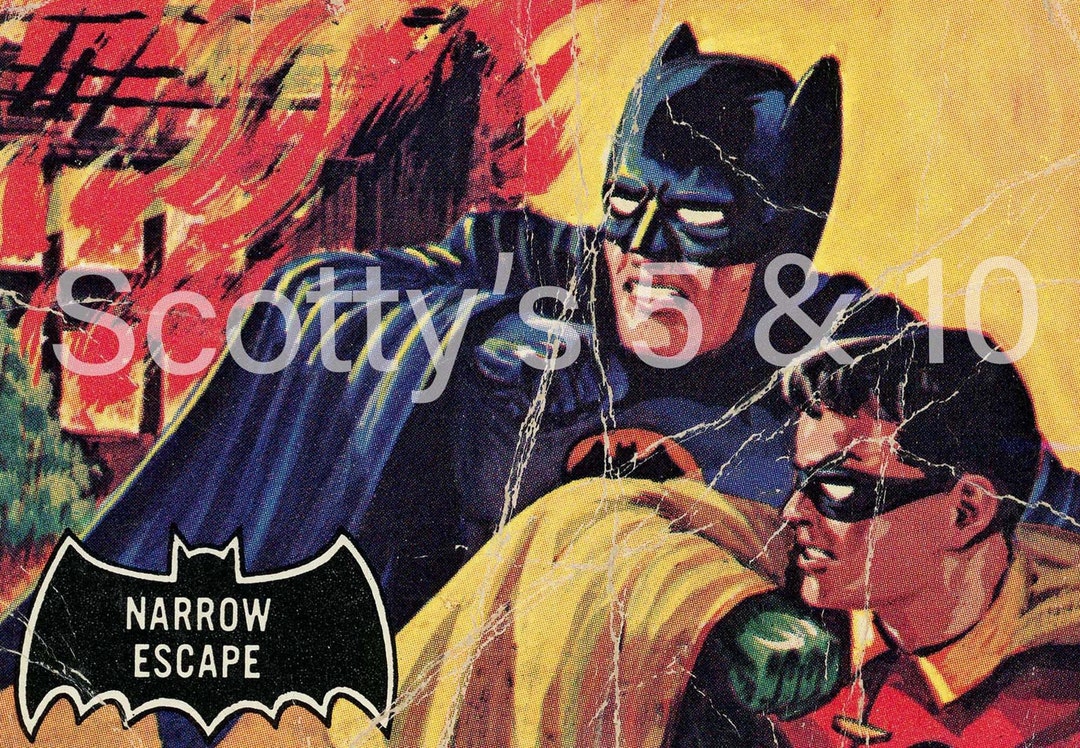 Original 1966 Topps Batman Trading Card Narrow Escape - Batman and ...