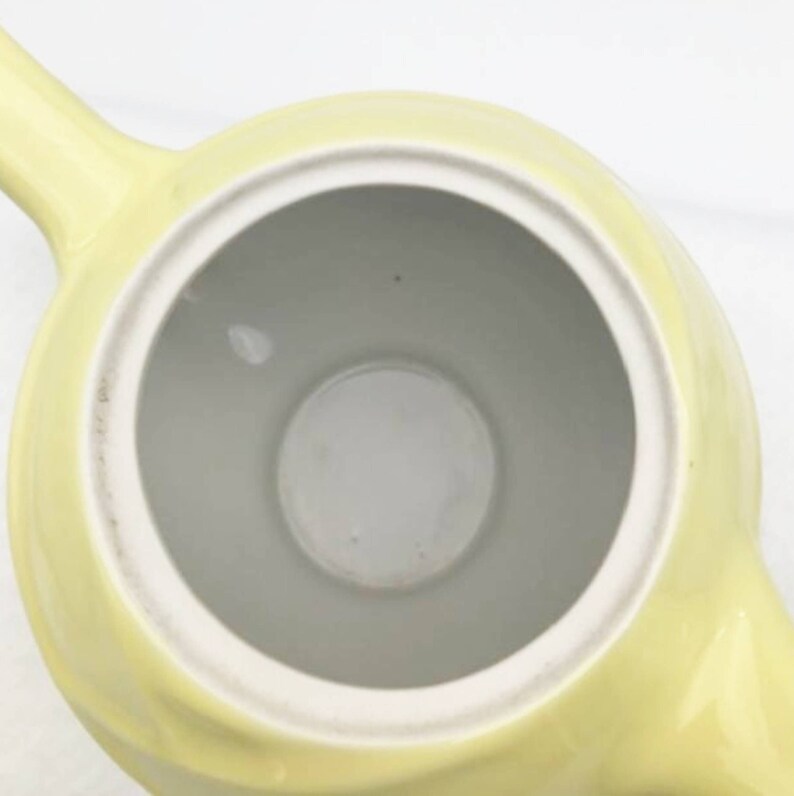 Vintage MCM Hall Pale Yellow Teapot - Etsy